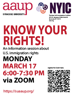 ICE/DHS Know Your Rights Session – SU AAUP